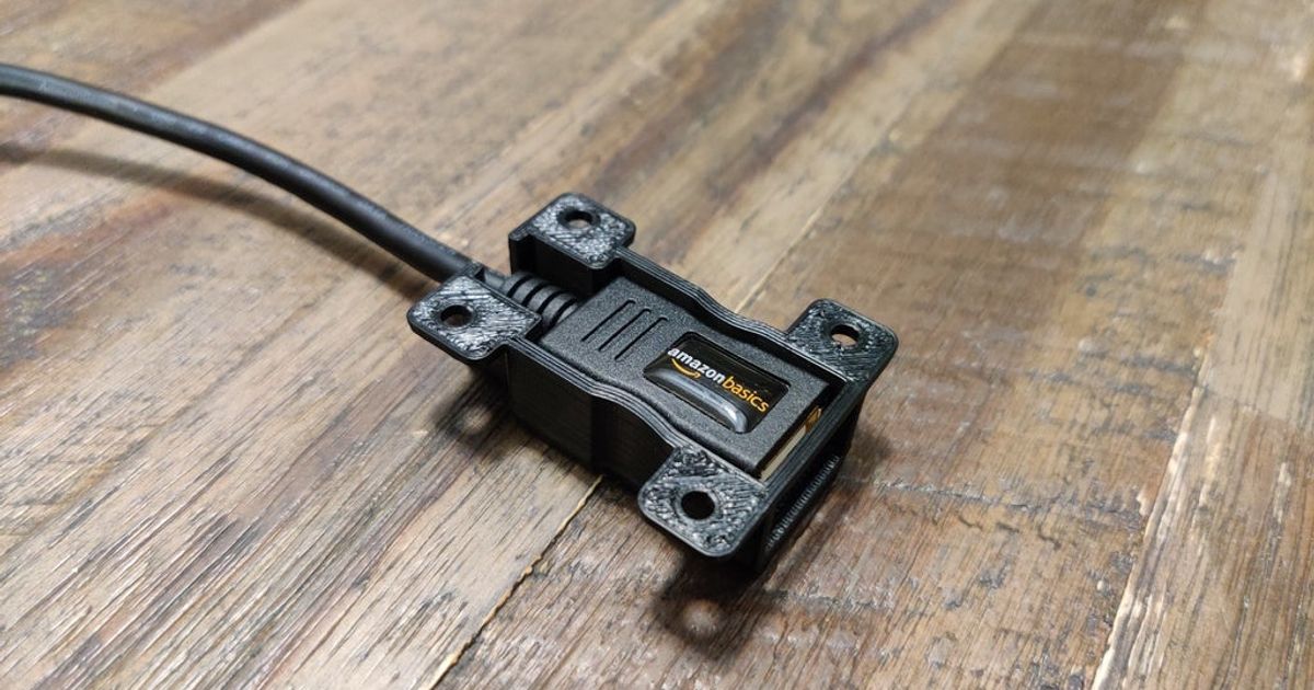 AmazonBasics USB 2.0 Extension Cable Mount by RT3D | Download free STL ...