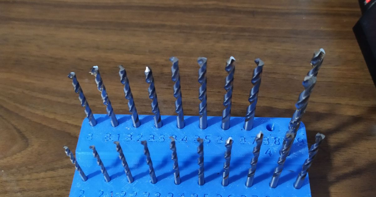 Drill bit holder by Lukas Tichy | Download free STL model | Printables.com