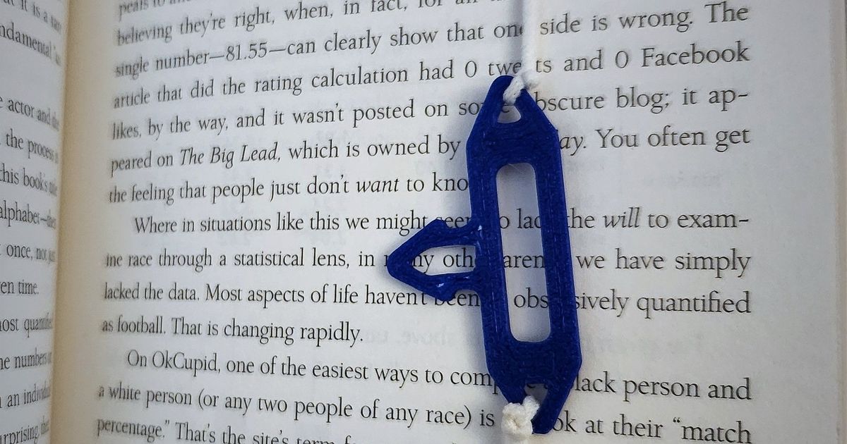 Bookmark with a save point by Just_Kidding | Download free STL model ...