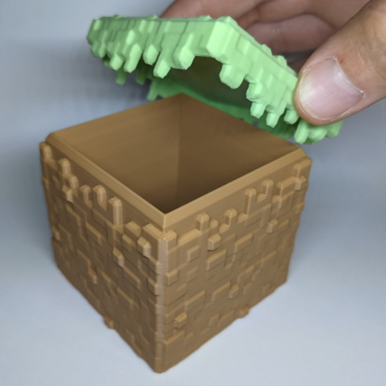 Minecraft Grass Block Container by DevKnochen | Download free STL model ...
