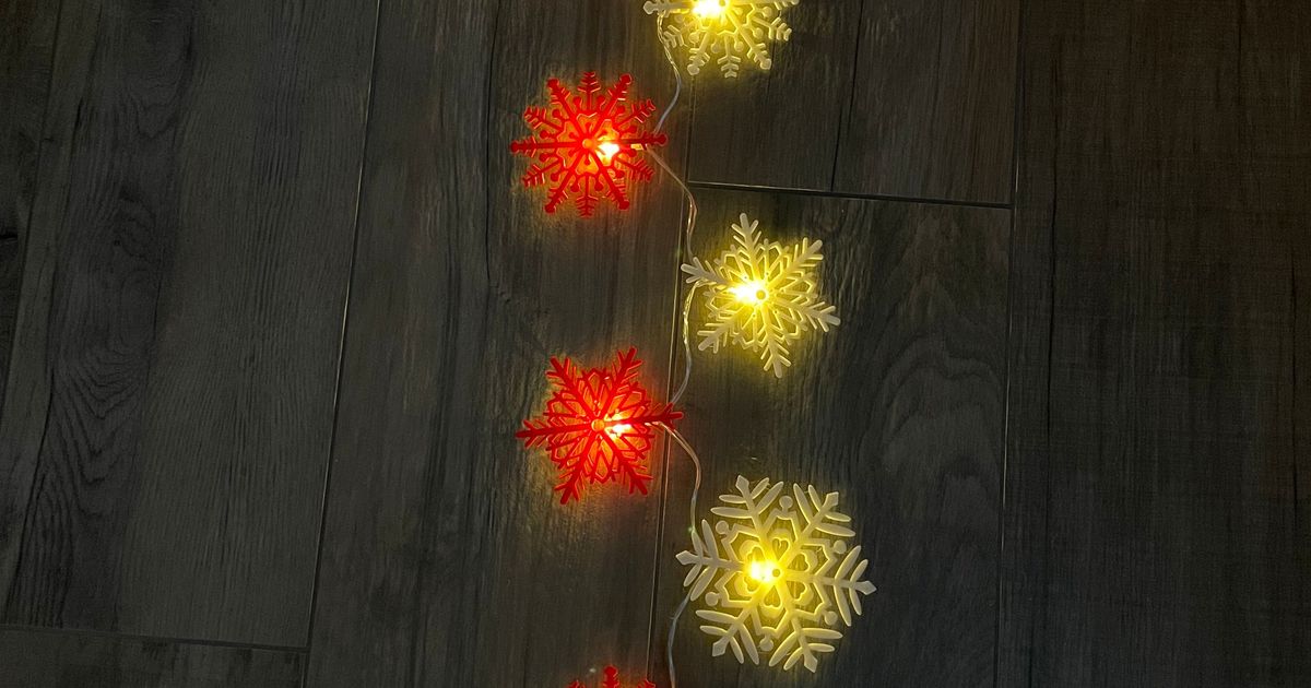 X-Mas Snowflakes (+light chain version) by Alex | Download free STL ...