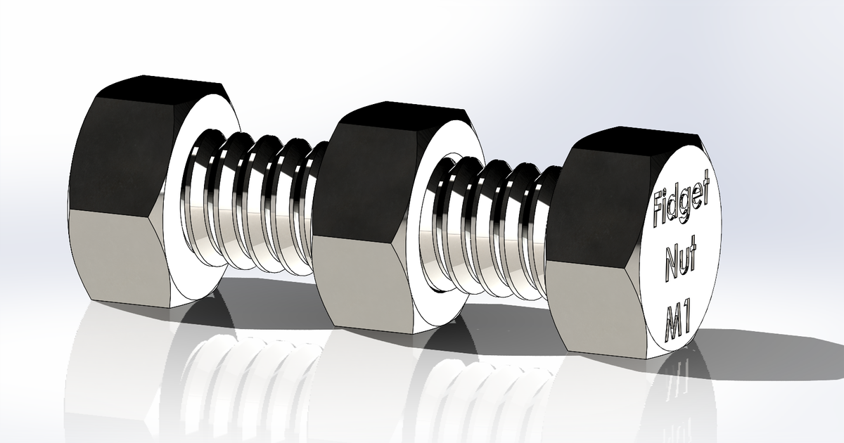 Fidget Nut Spinning Trapped Nut Toy by AthenaRoberts | Download free ...