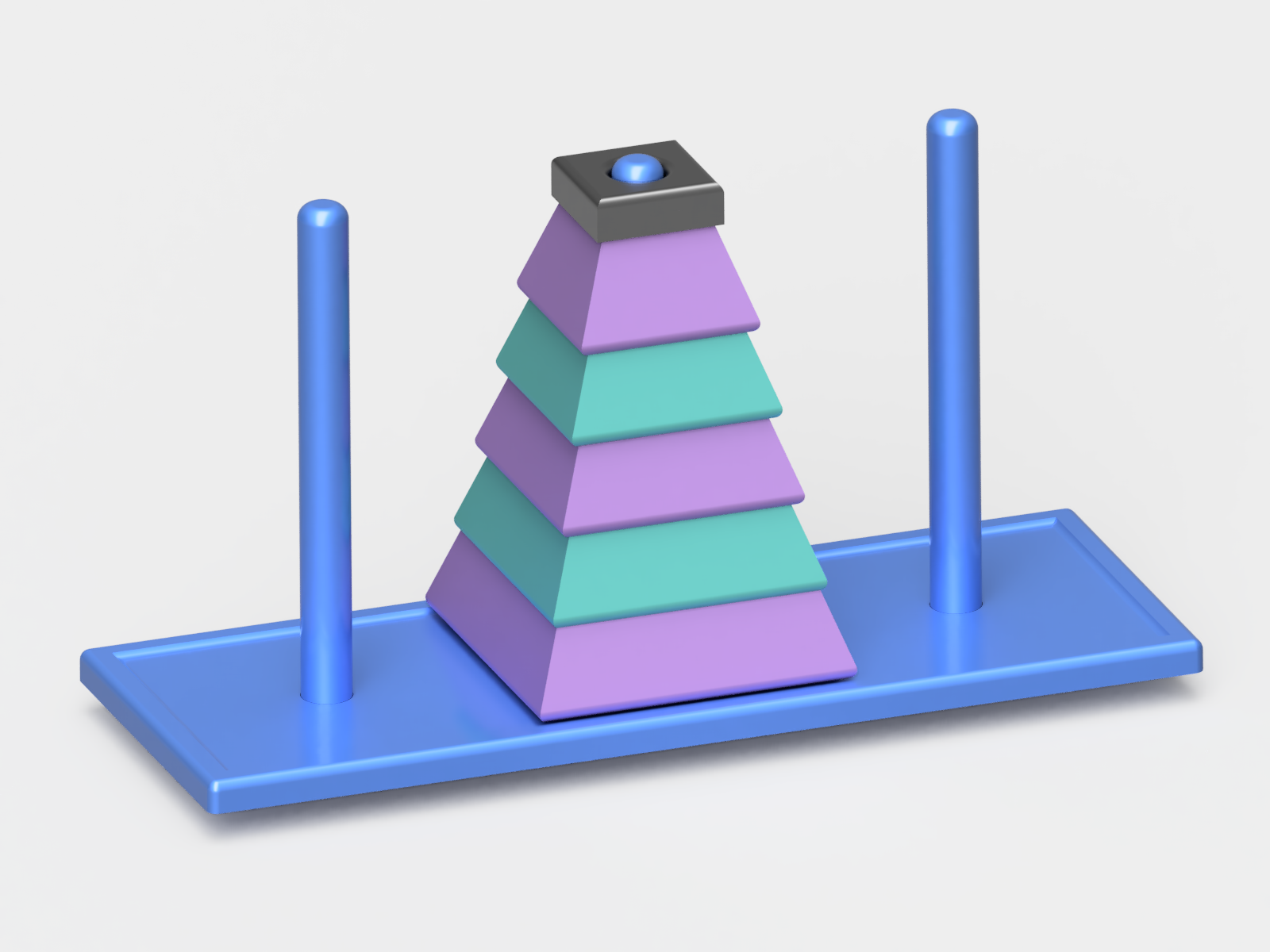 Pyramids / Tower of Hanoi Stacking Puzzle by Jamehz | Download free STL ...