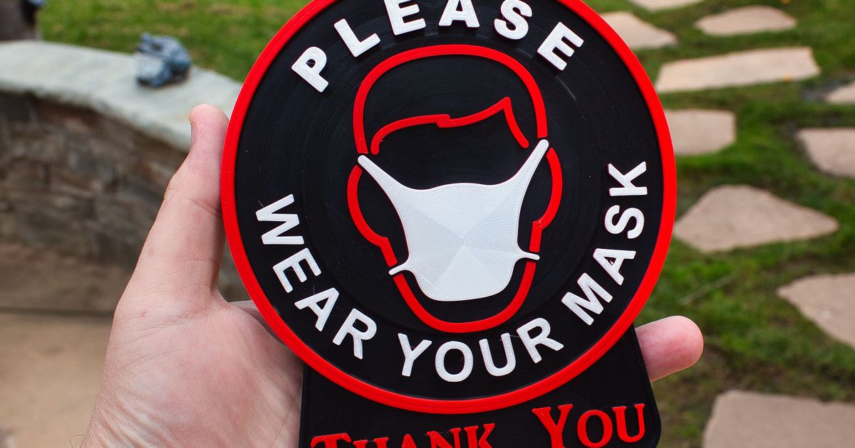 Mask Sign by Matt Boyer | Download free STL model | Printables.com