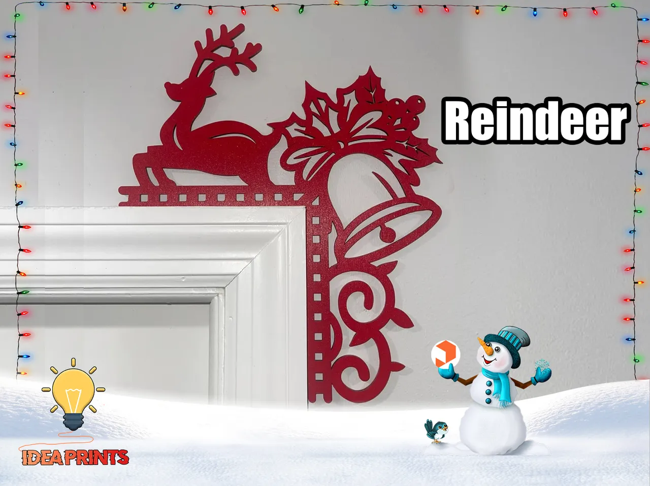 Christmas Door Trim Corner -Reindeer #5 by Idea Prints | Download free ...