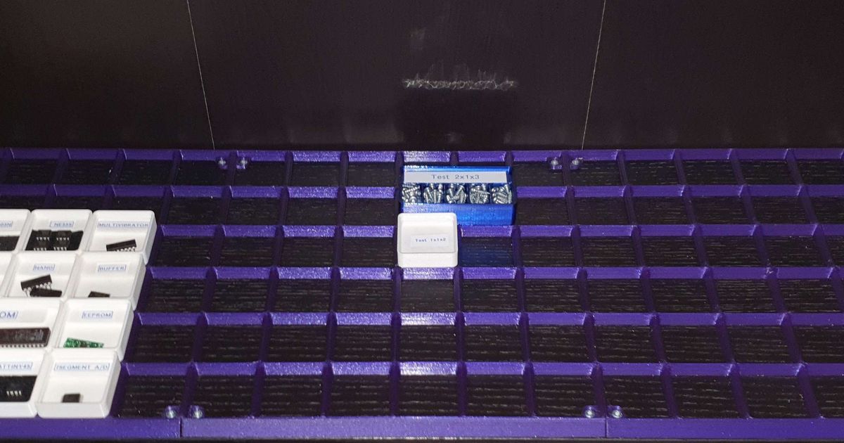 IKEA Shelf Gridfinity 6x18 Baseplate with screws by Mino | Download ...