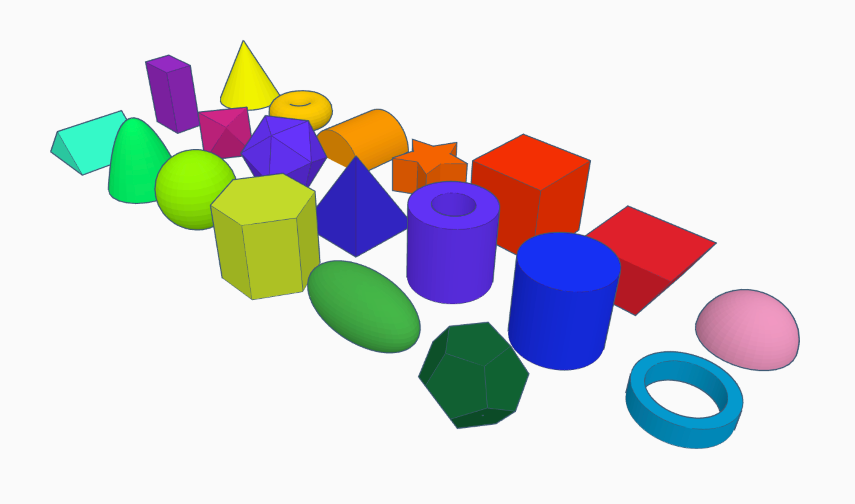 3D Geometric Shapes Set, 20 shapes by MaxT | Download free STL model ...