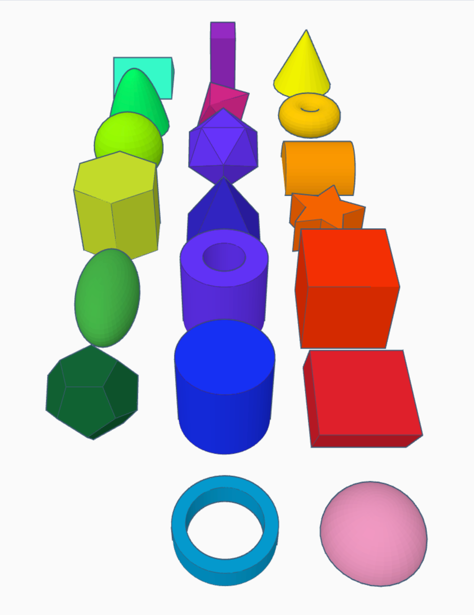 3D Geometric Shapes Set, 20 shapes by MaxT | Download free STL model ...