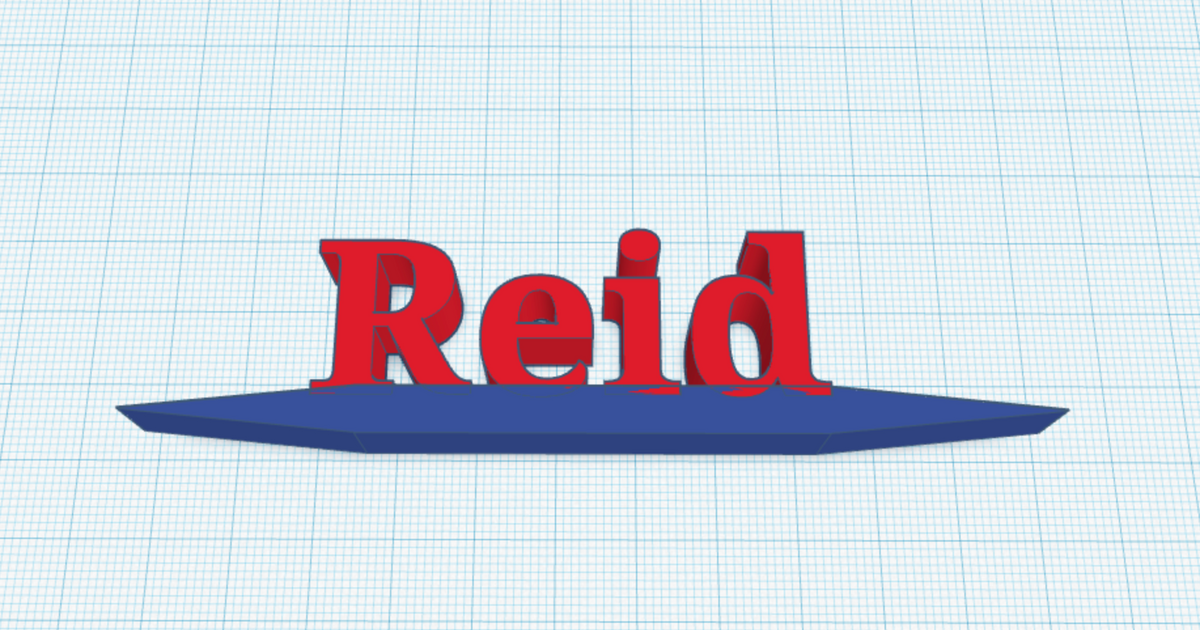 Reid Name by King Smurf | Download free STL model | Printables.com