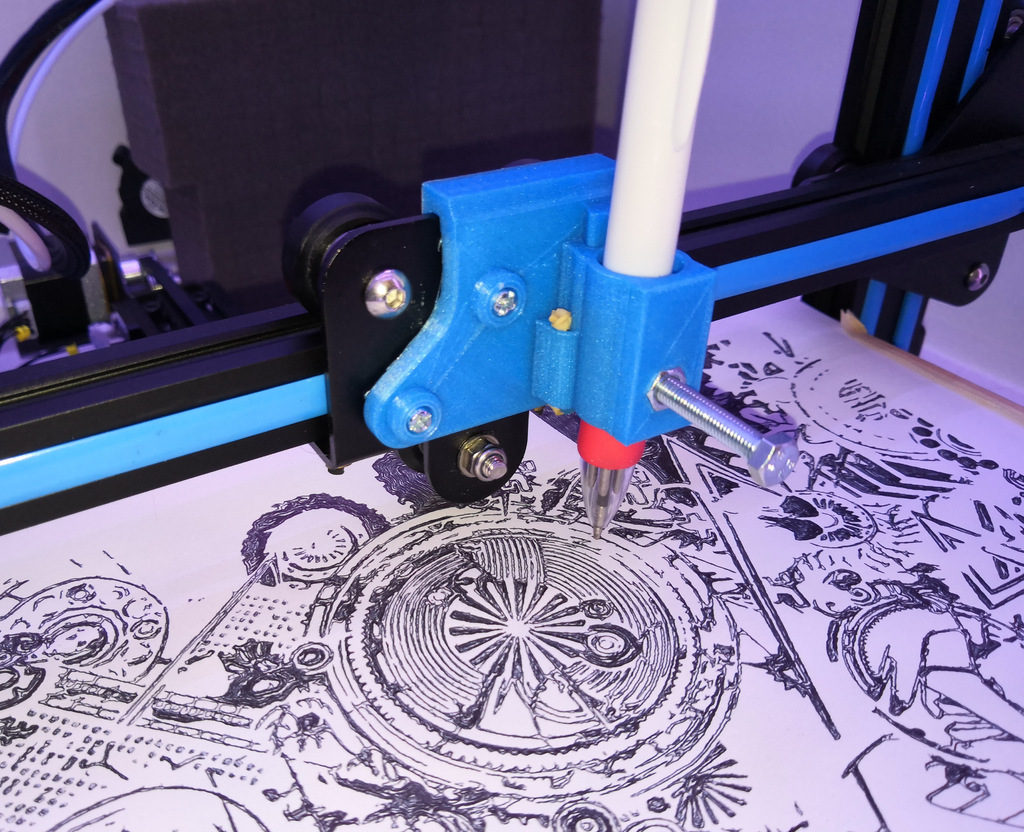 Creality CR-10 Pen Plotter holder by Fujisama | Download free STL model ...