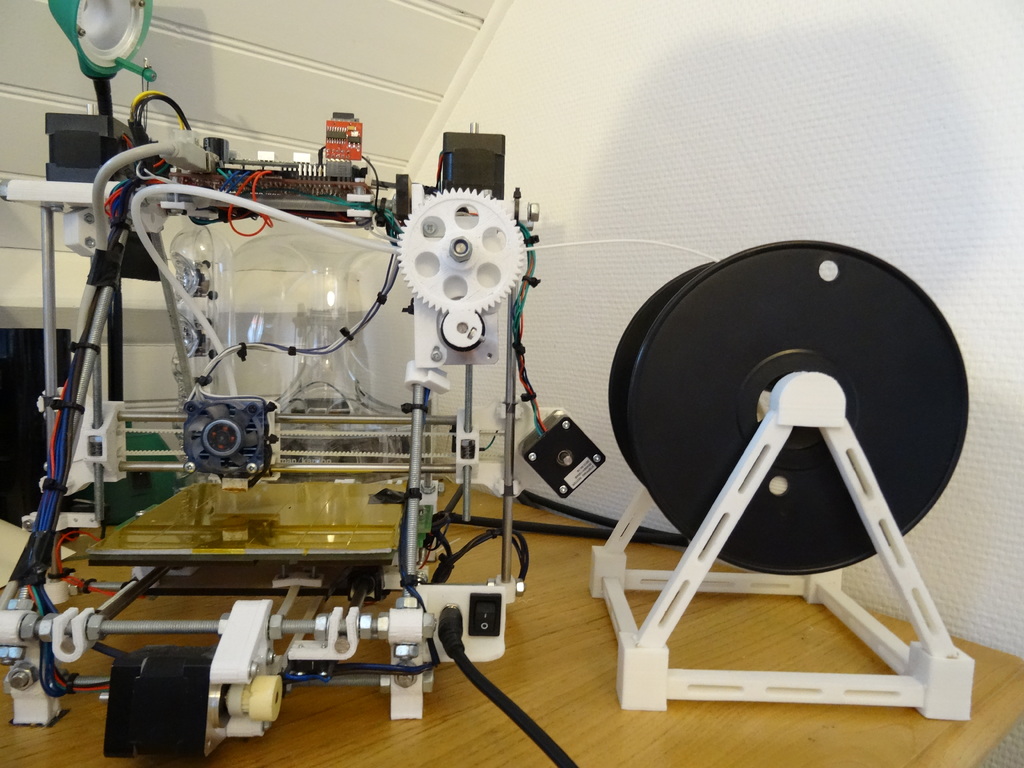 Spool Holder printable on the tiny RepRap Huxley by Fujisama | Download ...