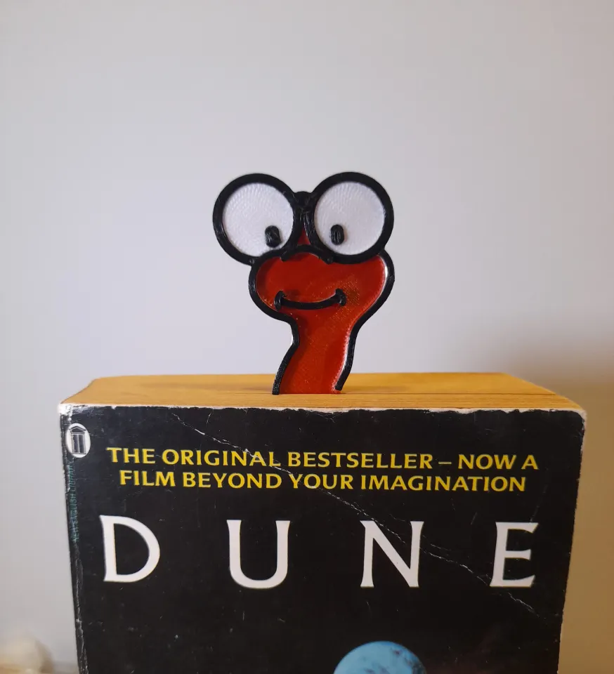 Booker the bookworm bookmarker by Pedro Lopes | Download free STL model ...