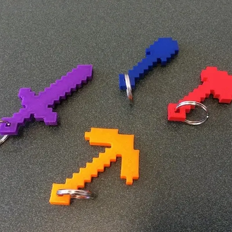 Printable Minecraft Diamond Tools Parts
