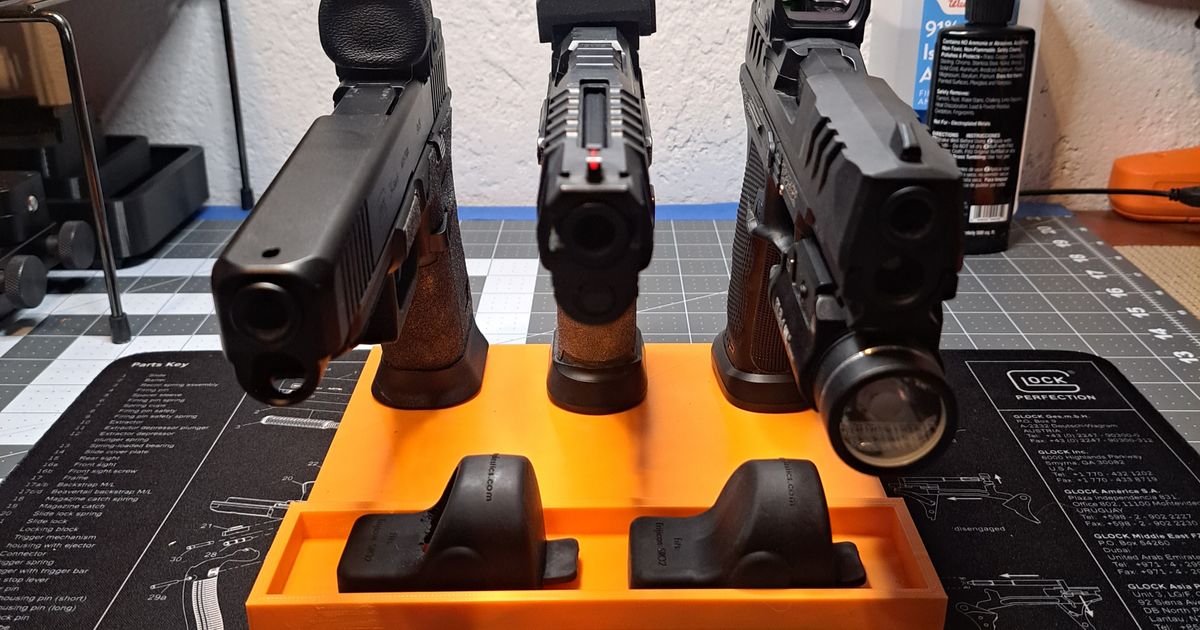 3 Pistol Gun Safe Stand - Full Size by Kl0ck | Download free STL model ...
