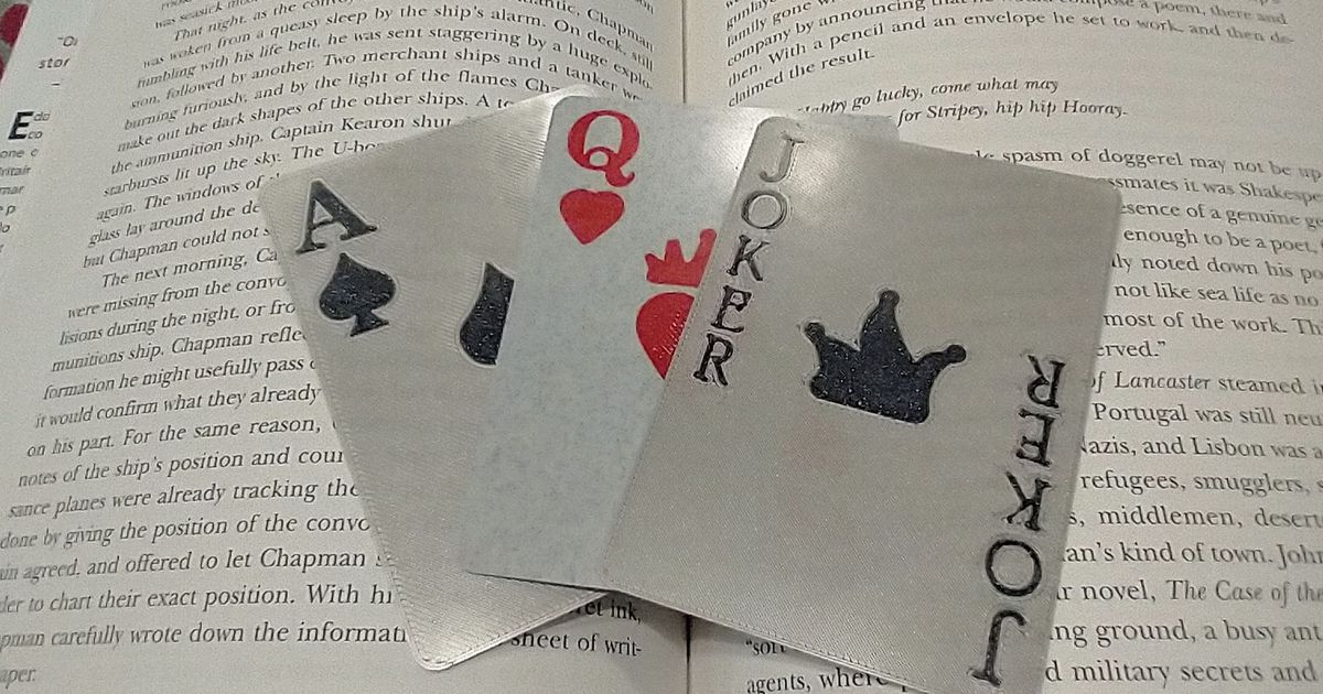 Print-on-Print Playing Card Bookmarks by LoboCNC | Download free STL ...