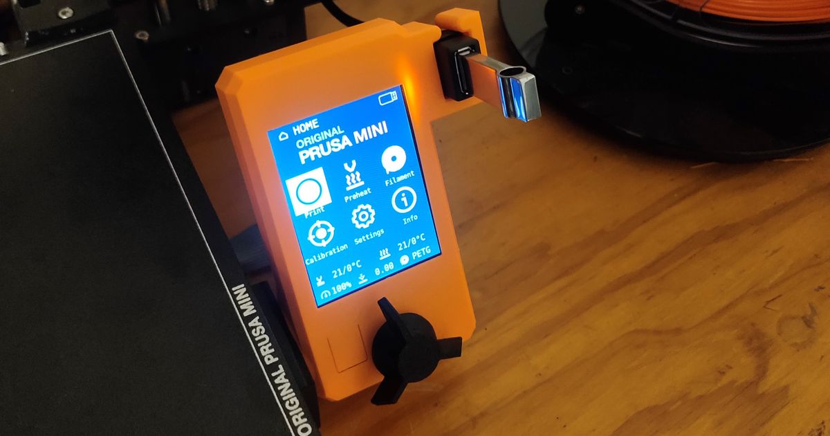 Prusa MINI Screen Casing USB Mod by Alan | Download free STL model ...