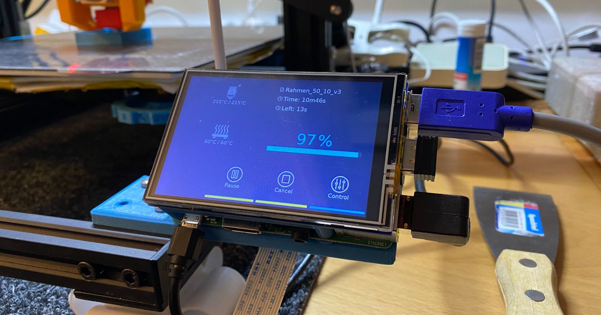 RaspPi 3 / XPT2046 mount by dargul | Download free STL model ...