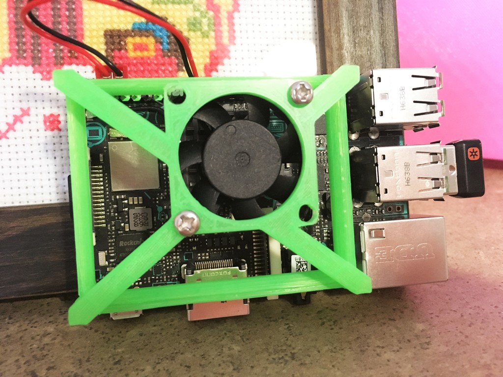 Tinker Board Fan Mount by Blitz City DIY | Download free STL model ...