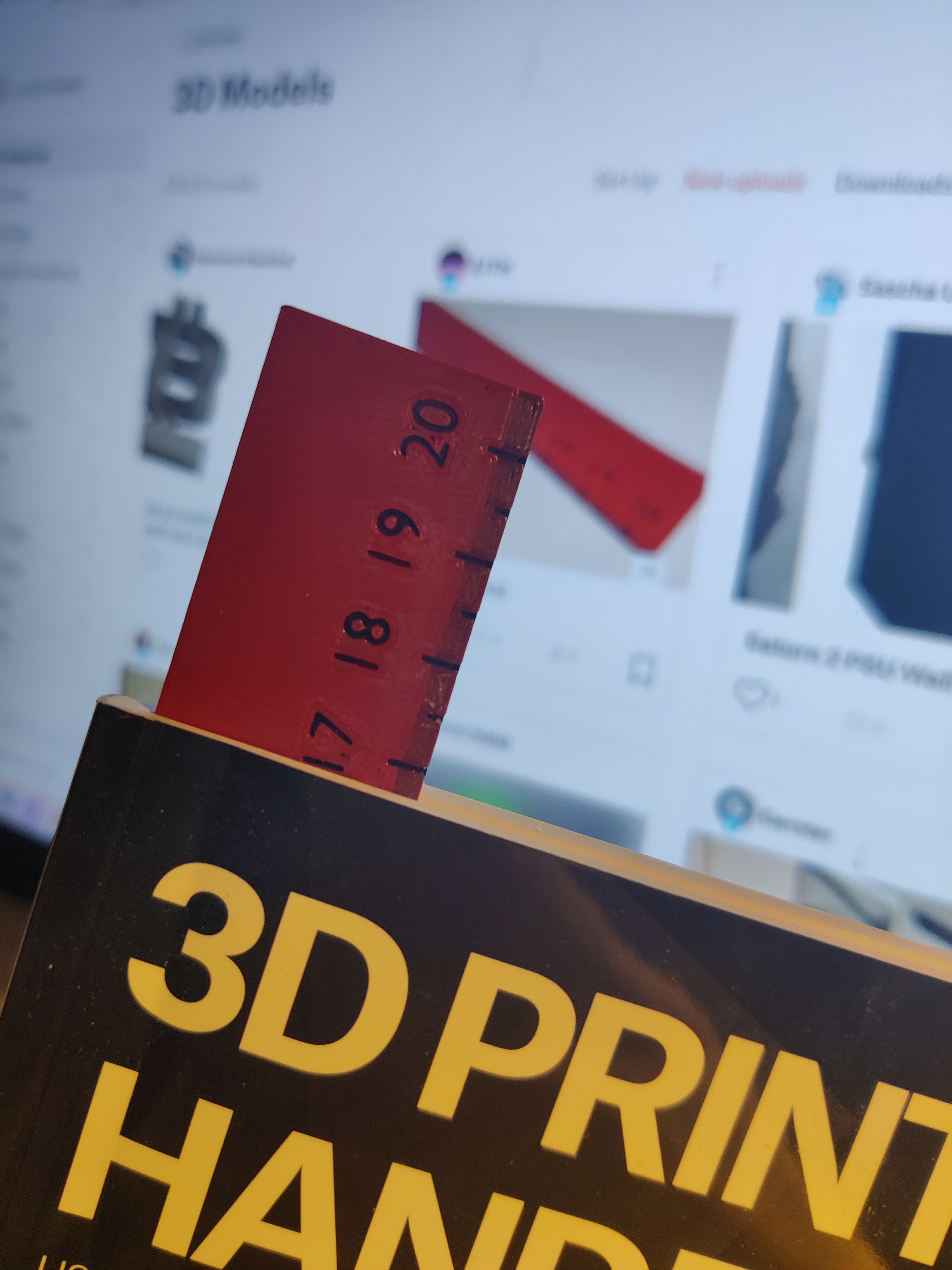 Ruler Bookmark (20 cm) by EJTH | Download free STL model | Printables.com