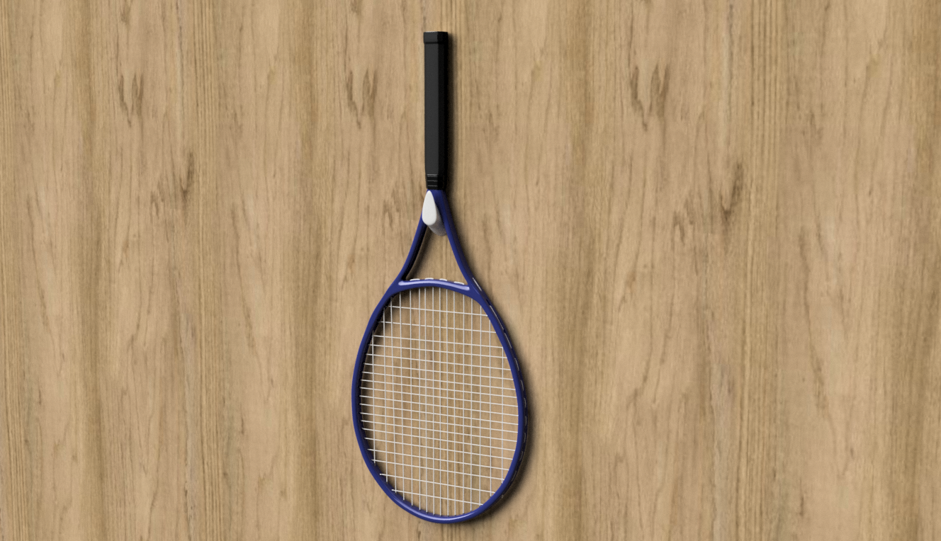 Tennis racket wall mount v2 - single racket by Félix | Download free ...