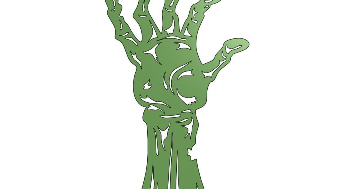 Zombie Hand Bookmark by Tony MaHoney | Download free STL model ...
