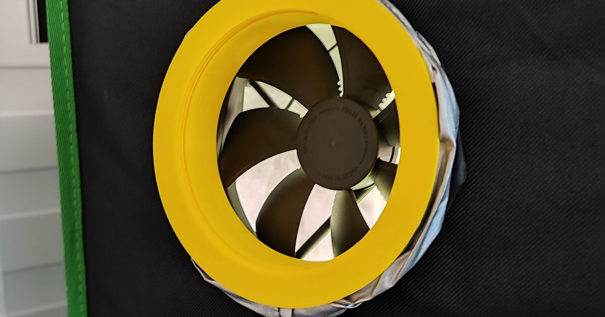 Grow tent air intake 100/140mm fan adapter by w3rN42 | Download free ...
