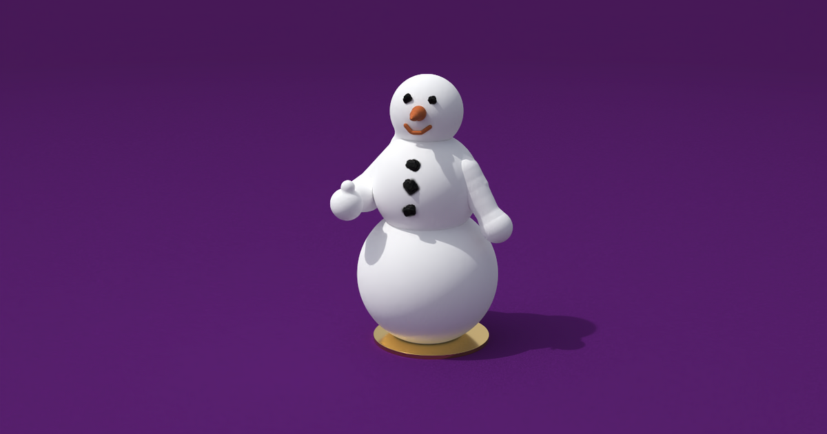 Snowman finger up by 3Dag | Download free STL model | Printables.com