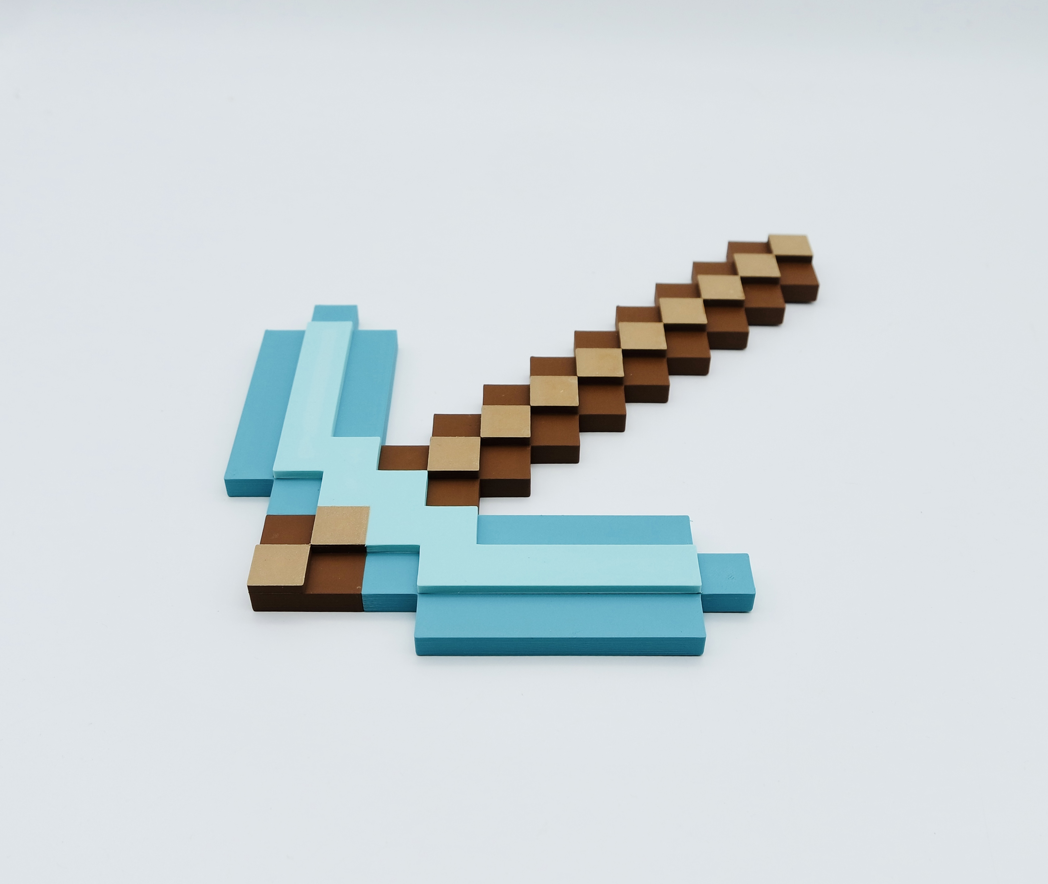 Minecraft Pickaxe // single piece // painted in Bambu Studio by Nils ...