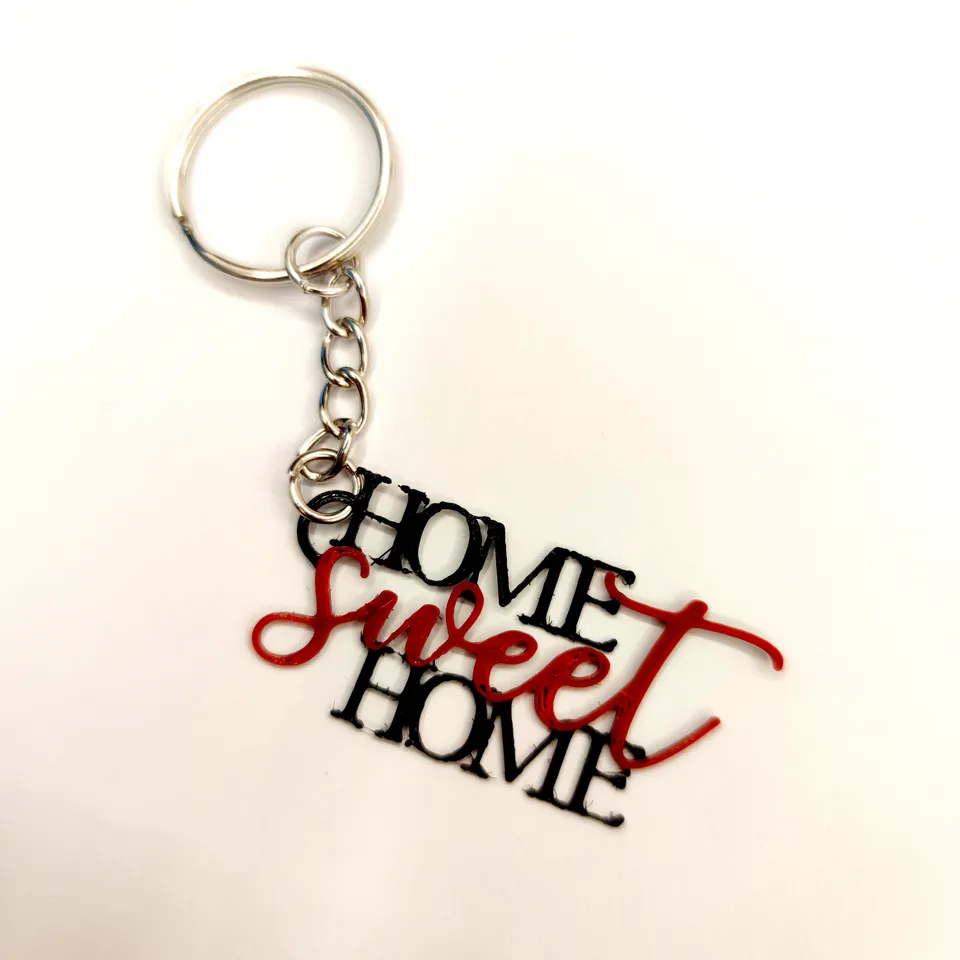 Home Sweet Home Keychain by 3dNerdy | Download free STL model ...