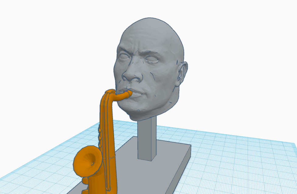 The rock playing a saxophone by Tophat frog | Download free STL model ...