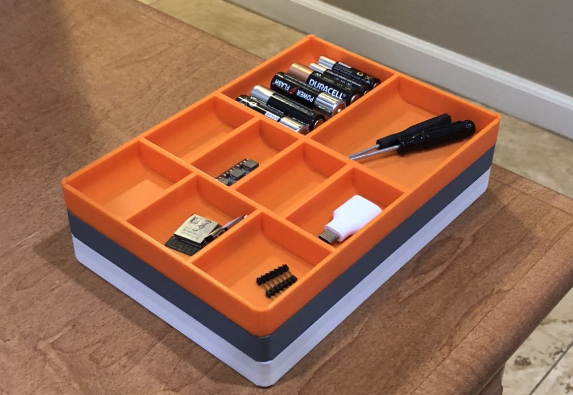 Lightened, Stackable Small Parts Tray by pfrench | Download free STL ...