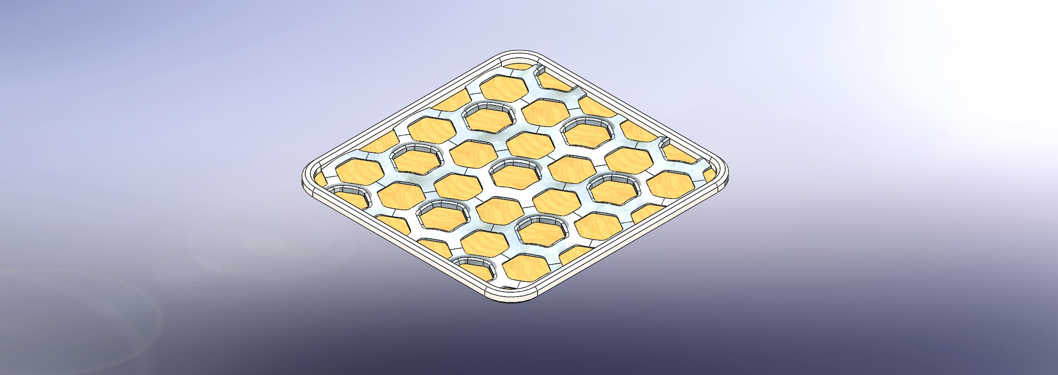 Square HEX Tray by slavik kopanov | Download free STL model ...