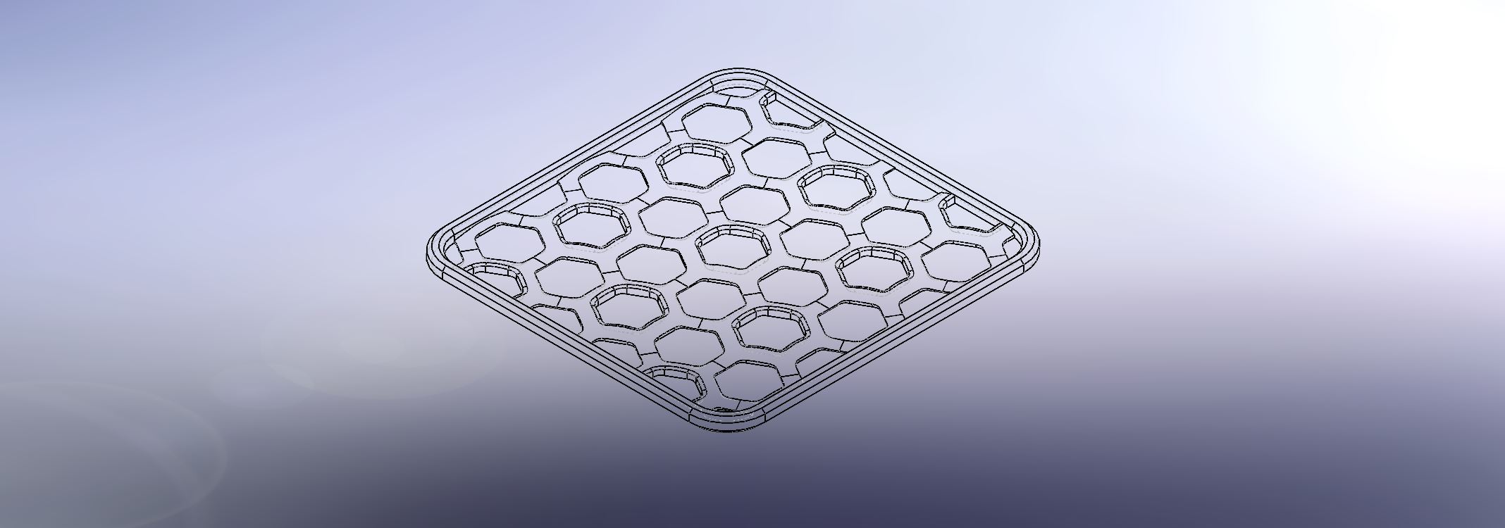 Square HEX Tray by slavik kopanov | Download free STL model ...