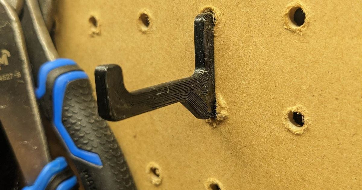 Yet Another Pegboard Hook (1 inch) by Collin | Download free STL model | Printables.com