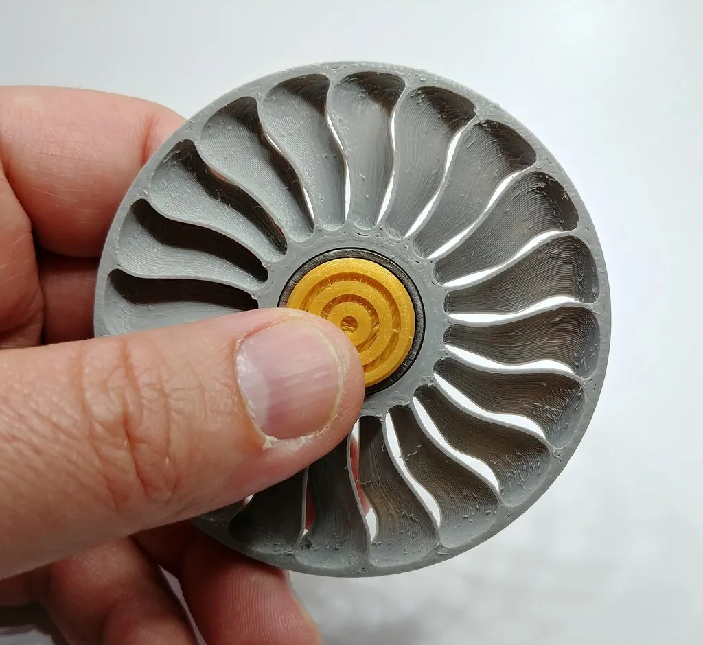Modern Jet Turbine Fan Fidget Spinner by Mistertech | Download free STL ...