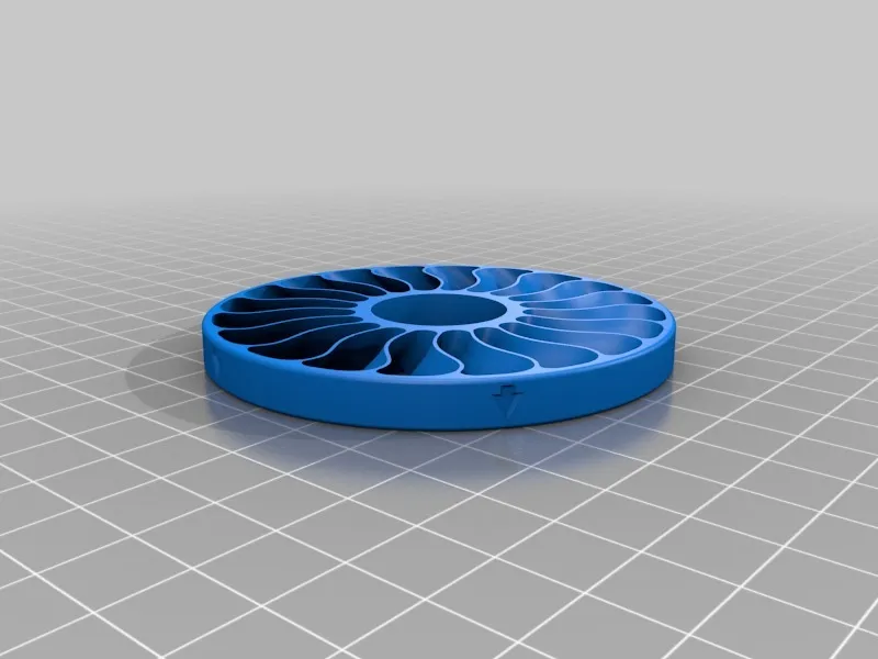 Modern Jet Turbine Fan Fidget Spinner by Mistertech | Download free STL ...
