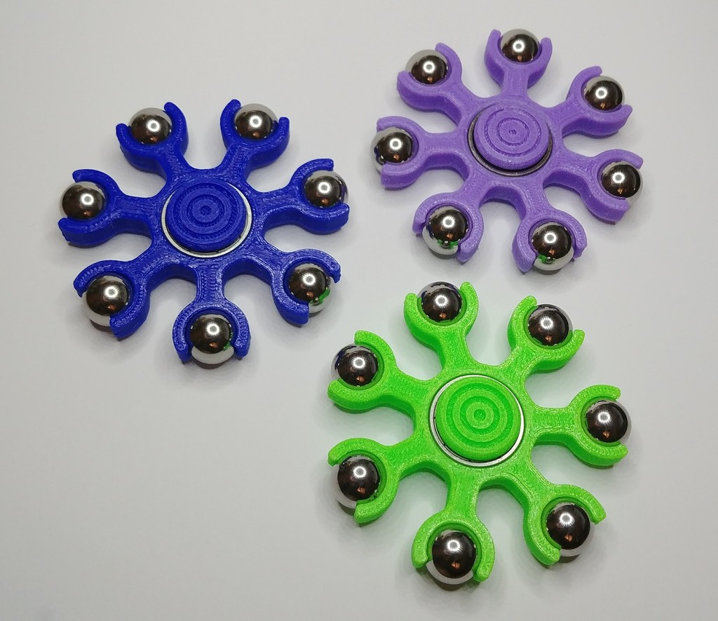 7 Ball Fidget Spinner (smaller for smaller hands) by Mistertech ...