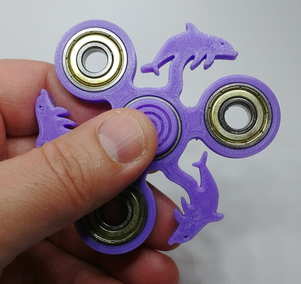 Dolphin Fidget Spinner by Mistertech | Download free STL model ...