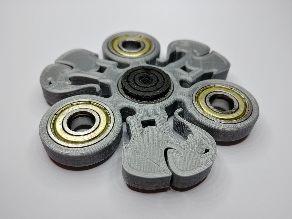 Elephant Fidget Spinner by Mistertech | Download free STL model ...