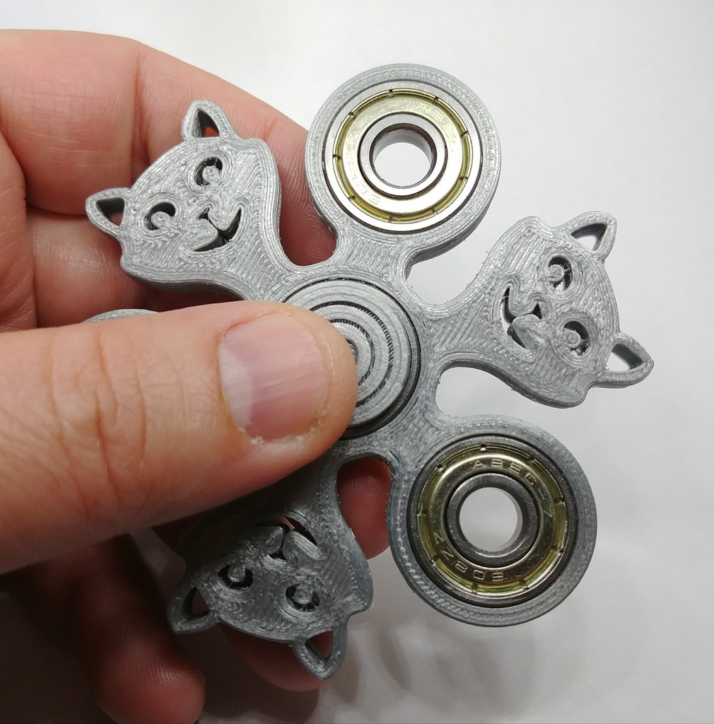 Cat Fidget Spinner by Mistertech | Download free STL model | Printables.com