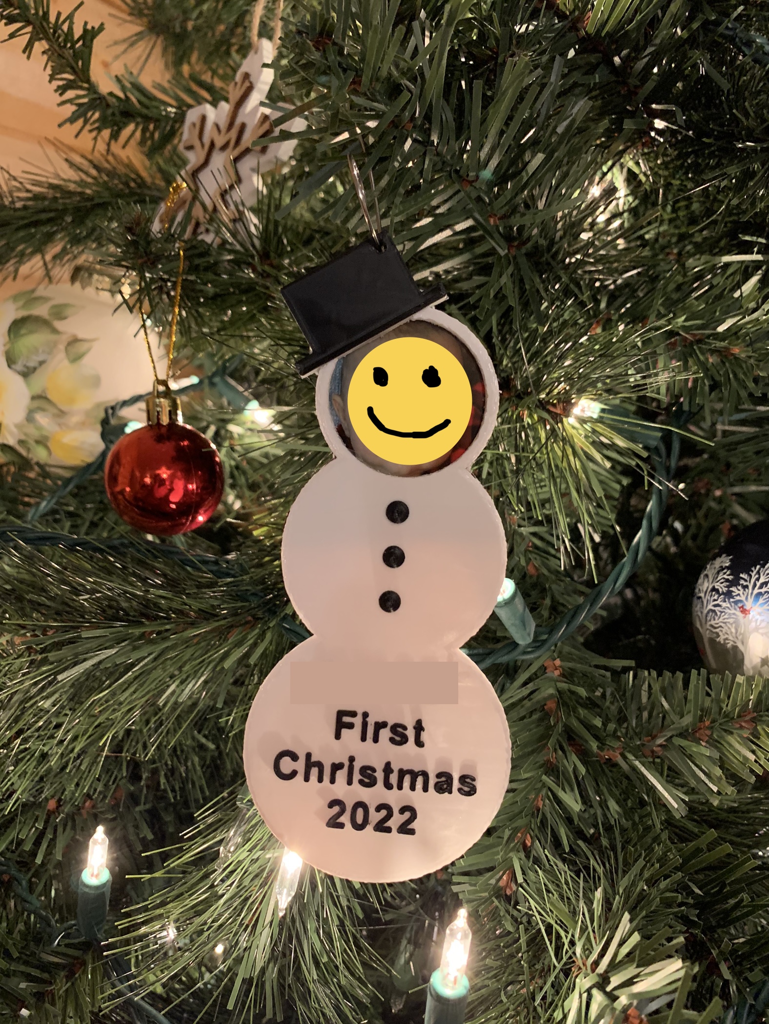 Snowman Photo Ornament by llama_llama | Download free STL model ...