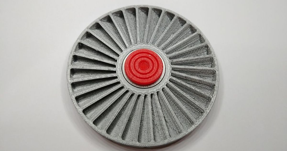 Jet Turbine Fan Fidget Spinner by Mistertech | Download free STL model ...