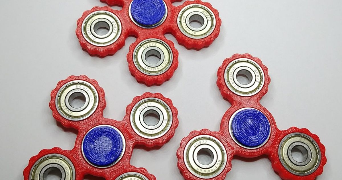 3, 4, and 5 Planet Fidget Spinners by Mistertech | Download free STL ...