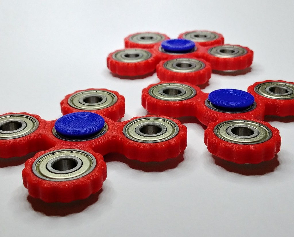 3, 4, and 5 Planet Fidget Spinners by Mistertech | Download free STL ...