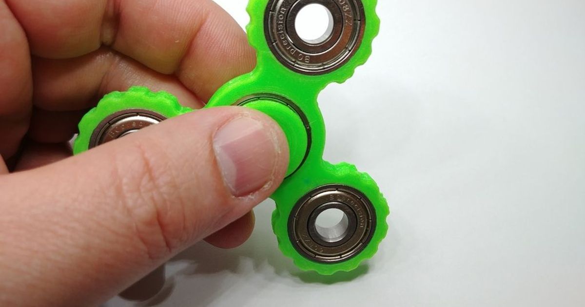Fidget Spinner 3 planet ribbed by Mistertech | Download free STL model ...