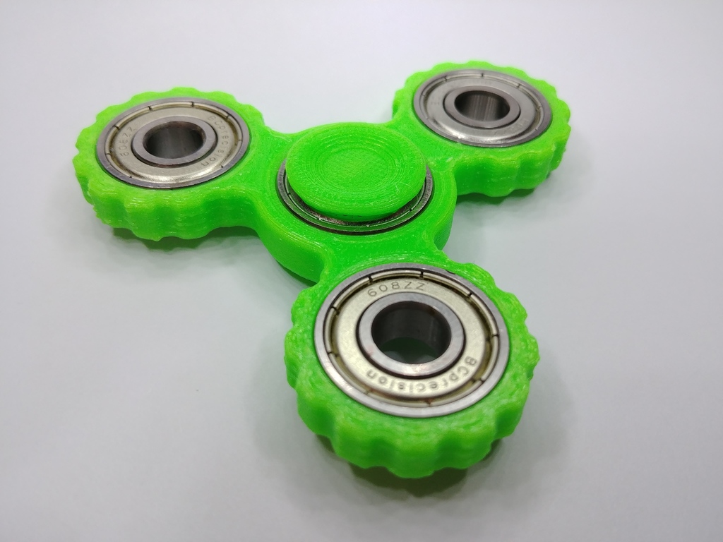 Fidget Spinner 3 planet ribbed by Mistertech | Download free STL model ...