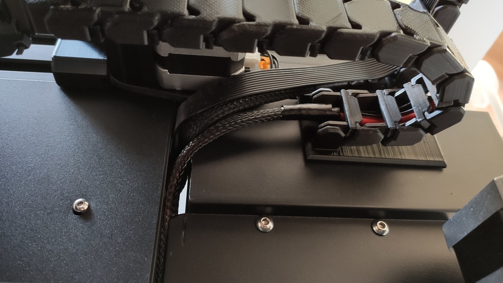 Solid Ender 3 V2 Cable Chain mount for Y/Z axis with rerouted cables by ...