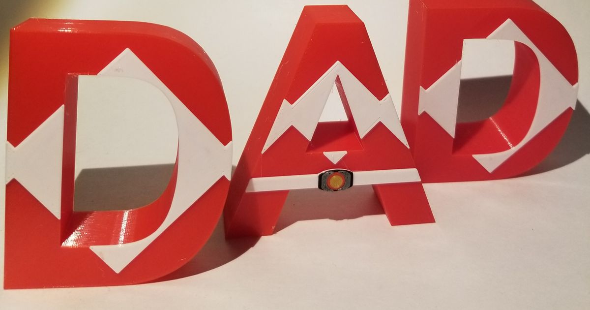 Power Ranger DAD Letters by Twisted Metal Prototyping | Download free ...