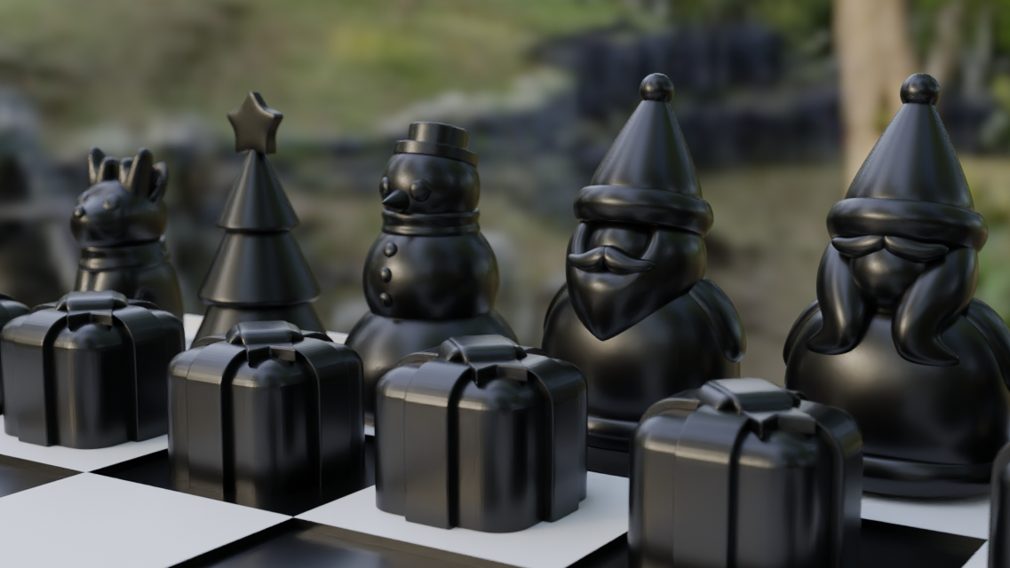 Christmas Chess by Cas Sommer | Download free STL model | Printables.com