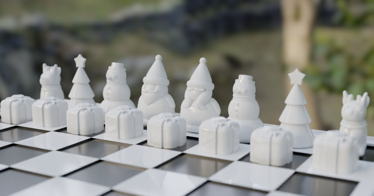 Christmas Chess by Cas Sommer | Download free STL model | Printables.com